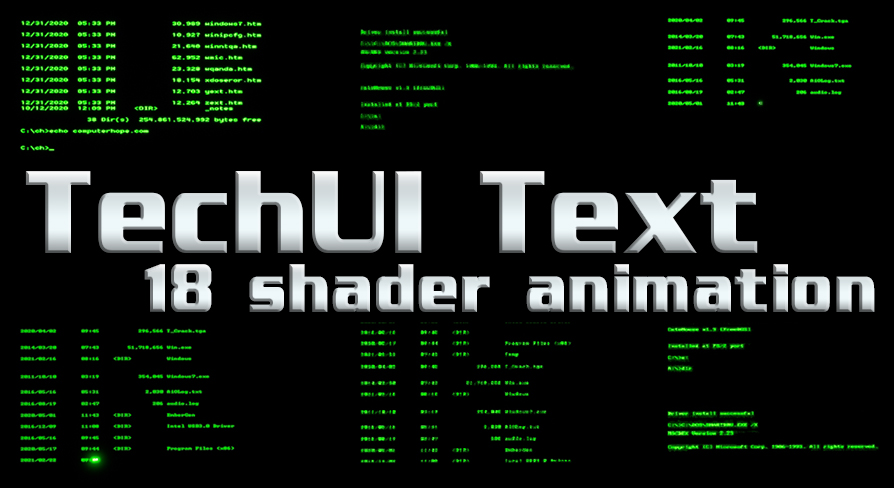 Tech Style UI Text Motion in Materials - UE Marketplace