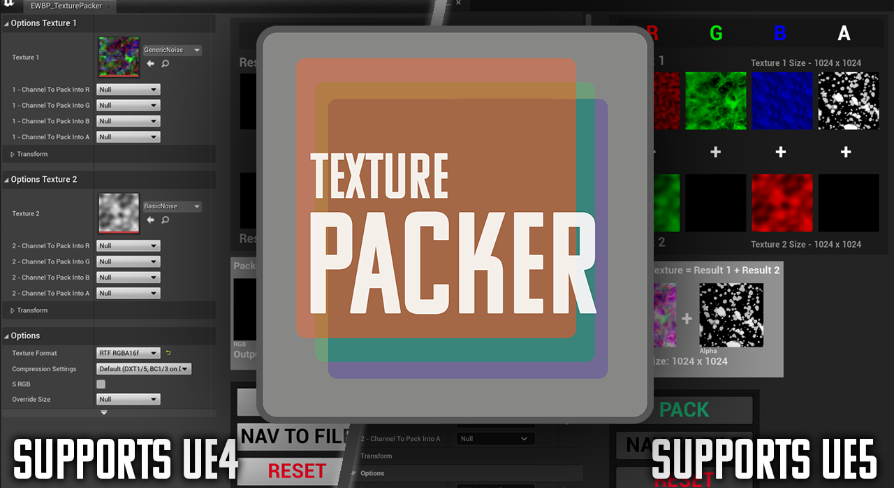 Texture Packer and Channel Manipulation Tool, 카테고리 블루프린트 - UE 마켓플레이스
