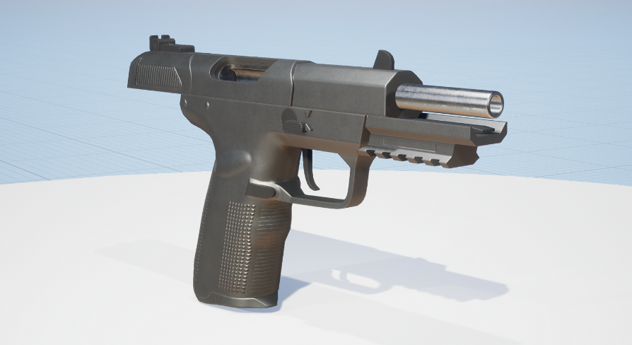 Textured 3D Pistol Model in Weapons - UE Marketplace