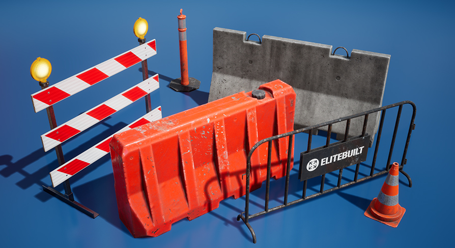 Traffic barriers in Props - UE Marketplace
