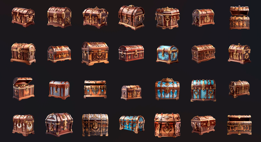 Treasure Chests PNG Set in 2D Assets - UE Marketplace
