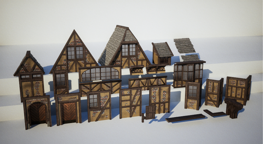 Tudor Architecture Modular Housing Kit, 카테고리 소품 - UE 마켓플레이스