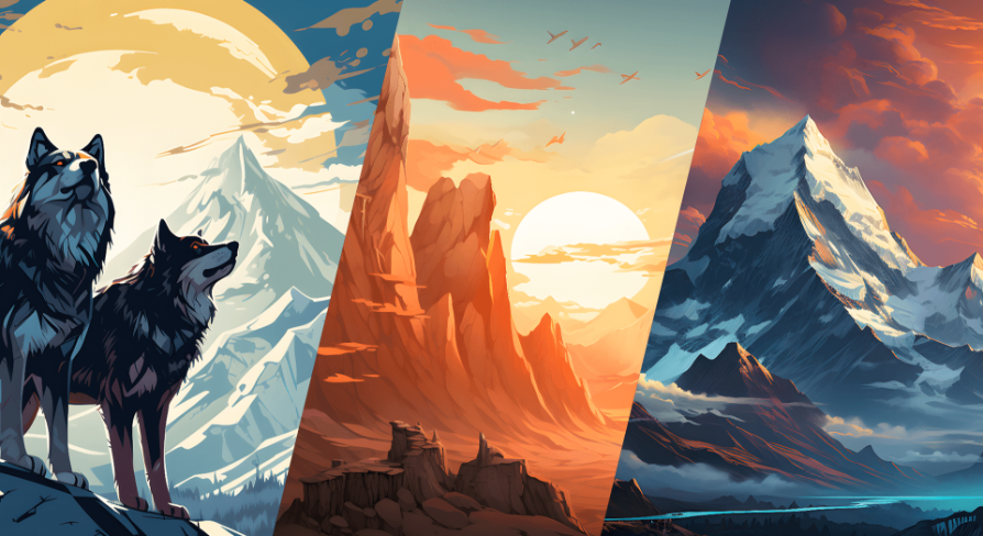 UNIVERSE ART - Stylized Mountain in 2D Assets - UE Marketplace
