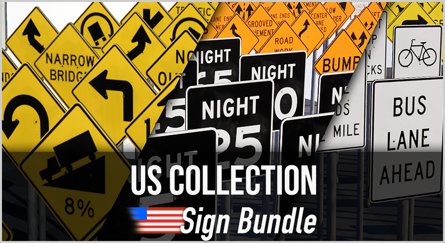 US Traffic Sign Collection: Complete Bundle in Props - UE Marketplace
