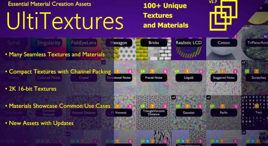 UltiTextures - Essential Material Creation Assets, 카테고리 머티리얼 - UE 마켓플레이스