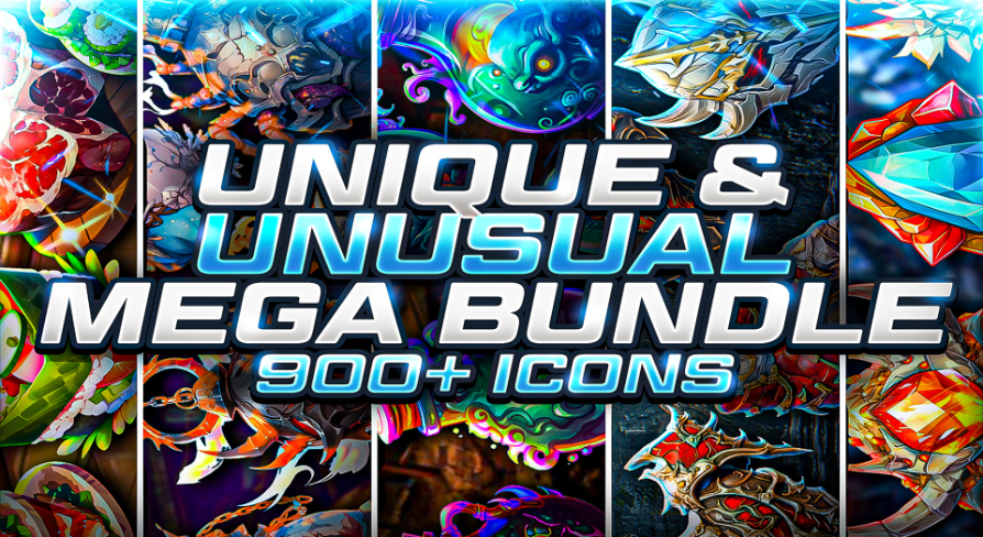 Unique & Unusual Mega Icons Pack - 958+ Icons：2Dアセット - UE マーケットプレイス
