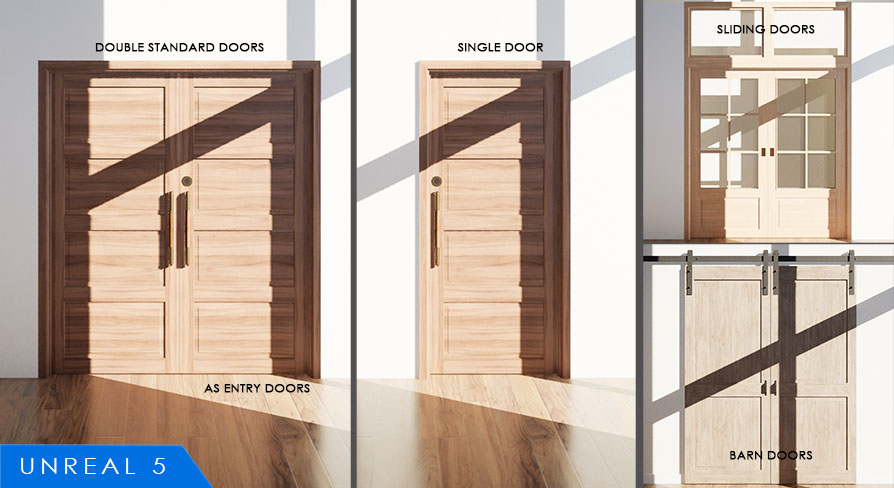 Interactive Doors Blueprints, 카테고리 건축 시각화 - UE 마켓플레이스