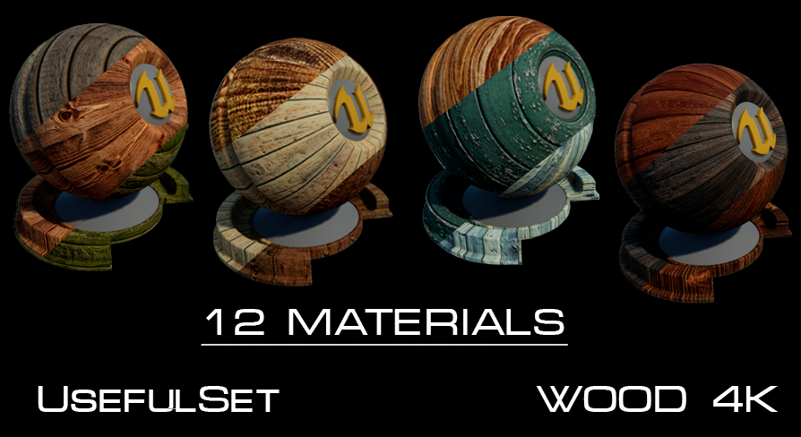 Usefulset 11 Wood in Materials - UE Marketplace