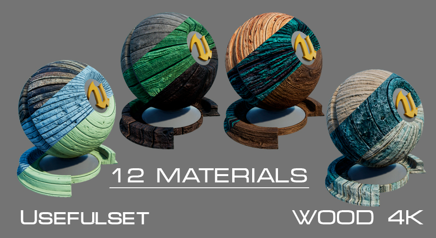 Usefulset 14 Wood in Materials - UE Marketplace