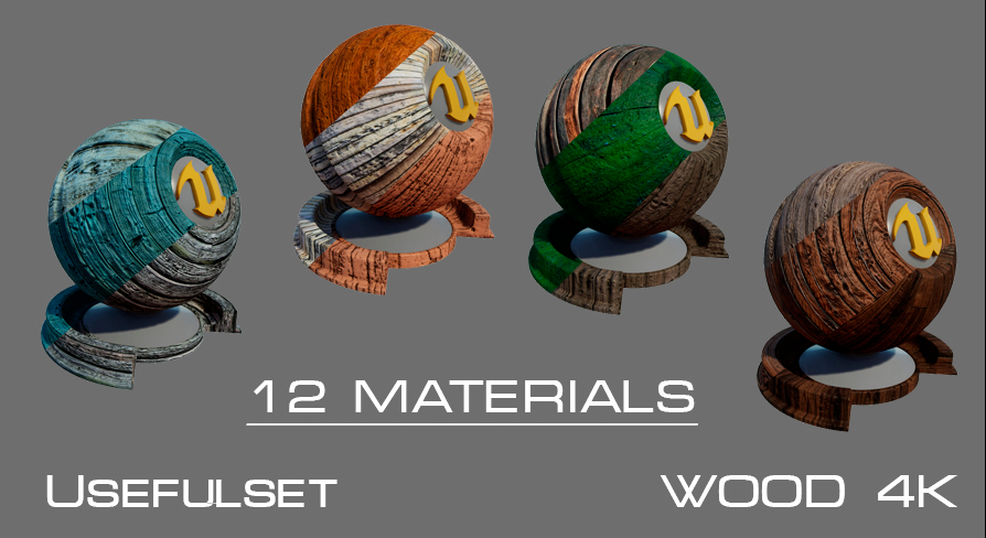 Usefulset 15 Wood in Materials - UE Marketplace