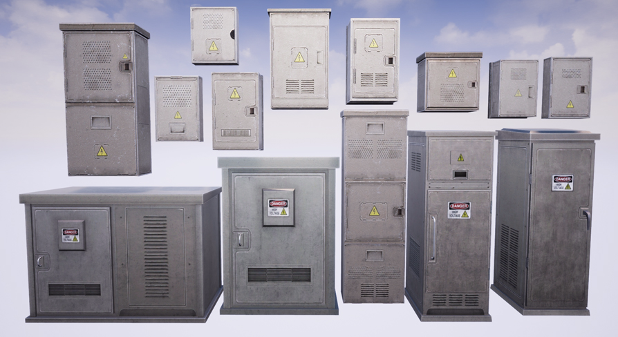 Utility Boxes in Props - UE Marketplace