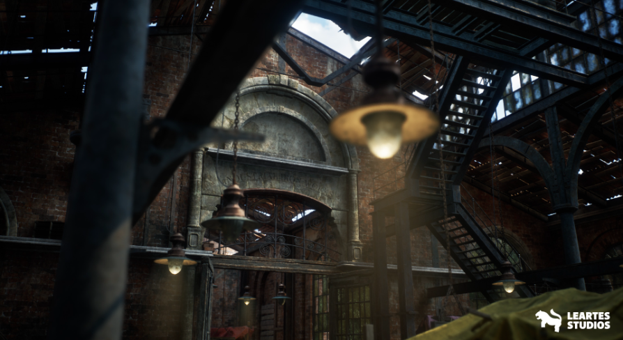 Victorian Market In Abandoned Factory Building In Environments Ue