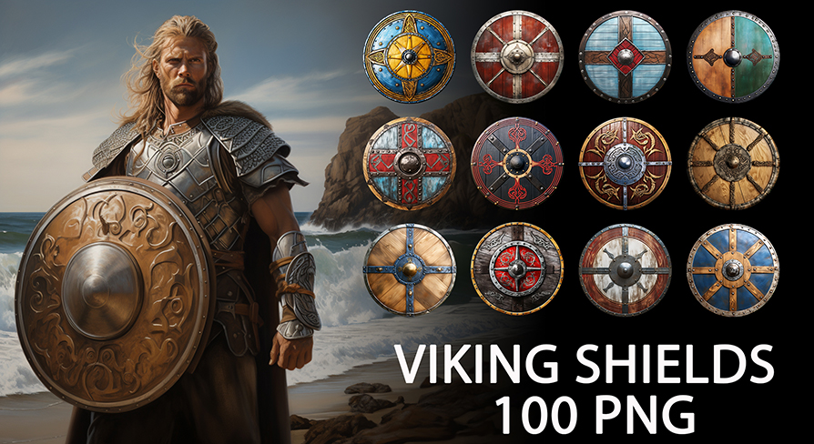 Viking Shields - Icon Pack (100 PNG)：2Dアセット - UE マーケットプレイス