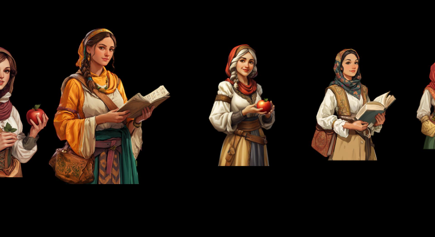 在二维资源创建的Village Cozy Characters 02 - 虚幻引擎商城