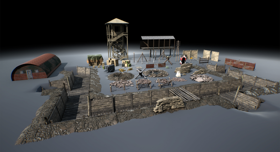 WW2 Battlefield Props Pack in Props - UE Marketplace