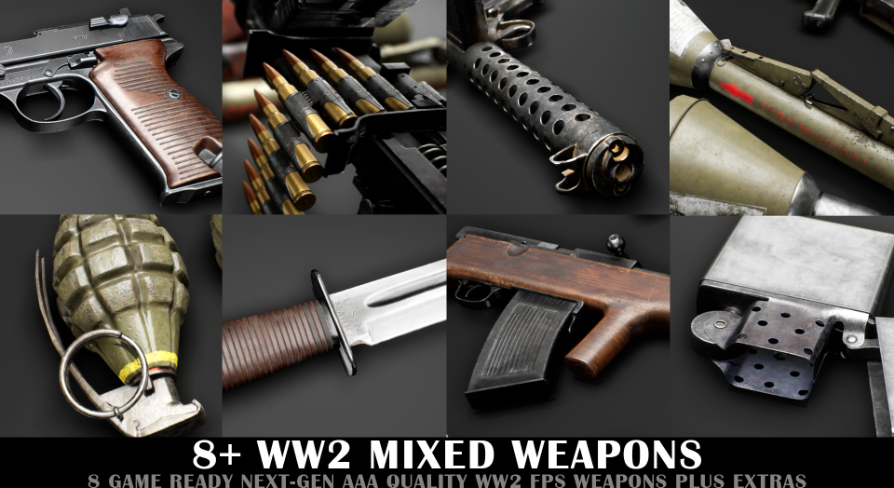 WW2 Mixed Weapon Pack A in Weapons - UE Marketplace