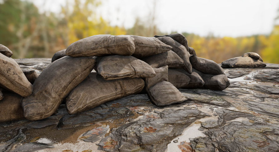 WW2 Sandbag Walls in Props - UE Marketplace