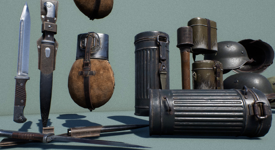 WWII German Equipment Set in Props - UE Marketplace