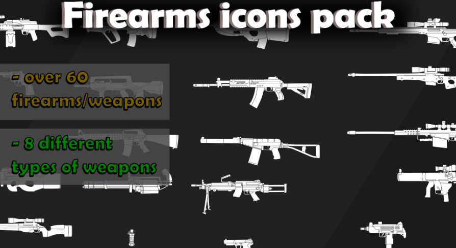 Weapon 2D Icons in 2D Assets - UE Marketplace