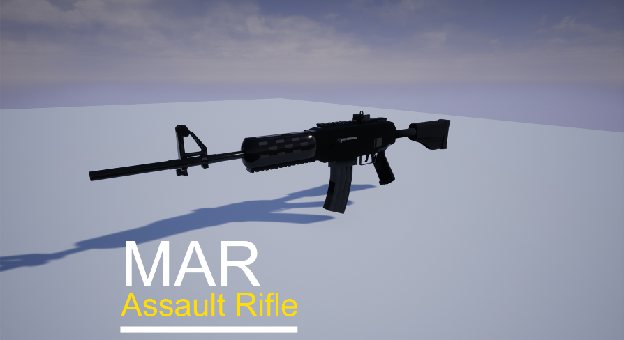Weapon Asset MAR Assault Rifle rigged with animations in Weapons - UE ...