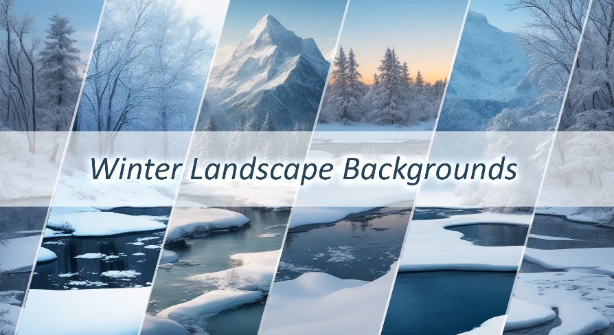 Winter Landscape Background Set in Textures - UE Marketplace