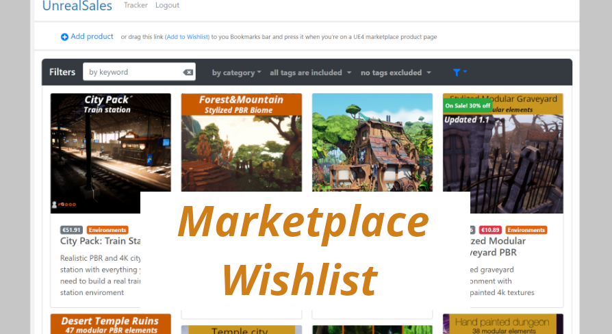 Wishlist in Code Plugins - UE Marketplace
