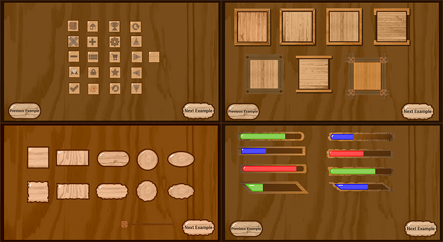 Wood UI set theme in 2D Assets - UE Marketplace