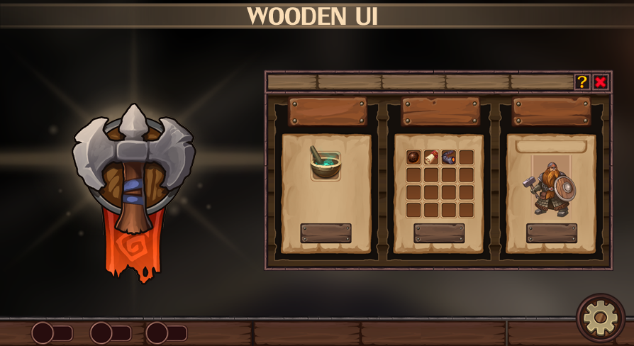 Wooden UI in 2D Assets - UE Marketplace