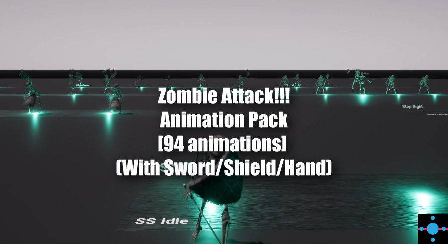 Zombie Attack!!! Animation Pack [94 animations/Root Motion] (Sword ...