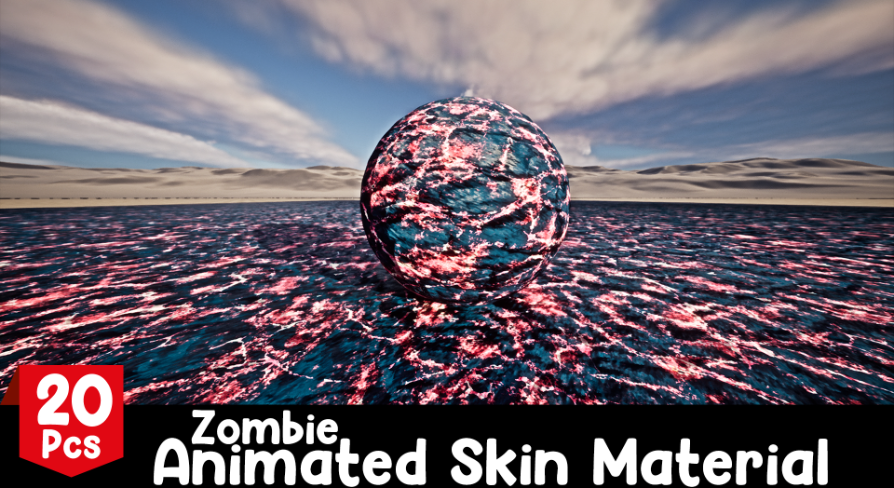Zombie Skin Animated Material - 20 Pcs 4K Tileable Material in ...