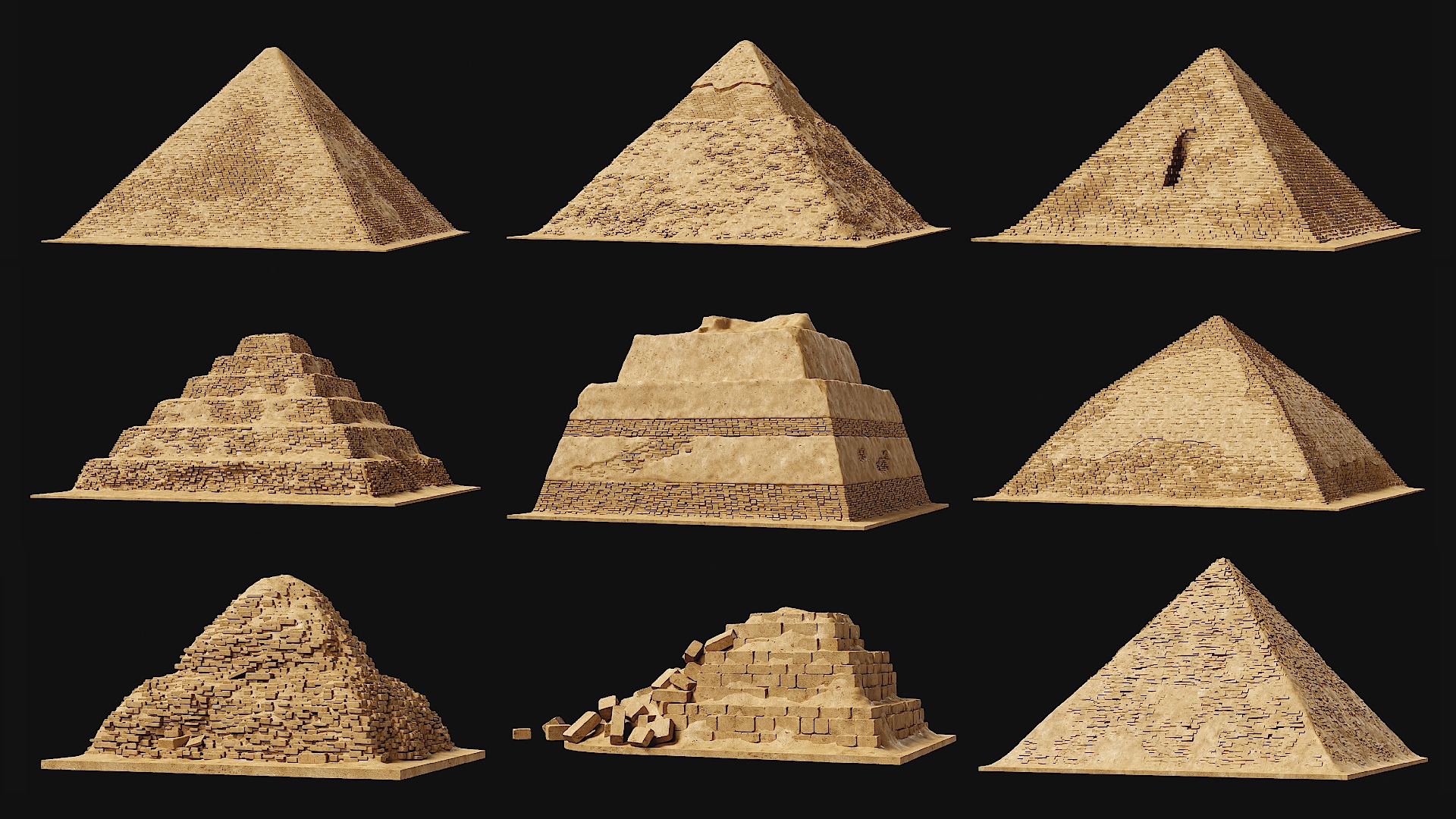 Ancient Egypt Pyramids in Props - UE Marketplace