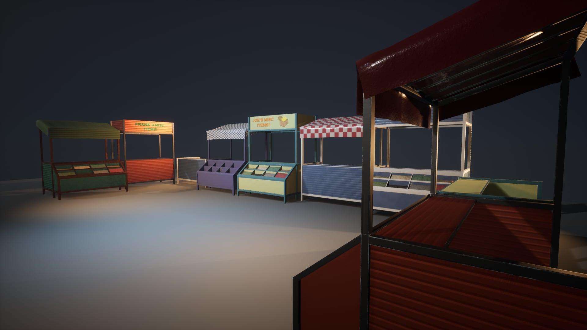Customizable Market Stalls in Props - UE Marketplace