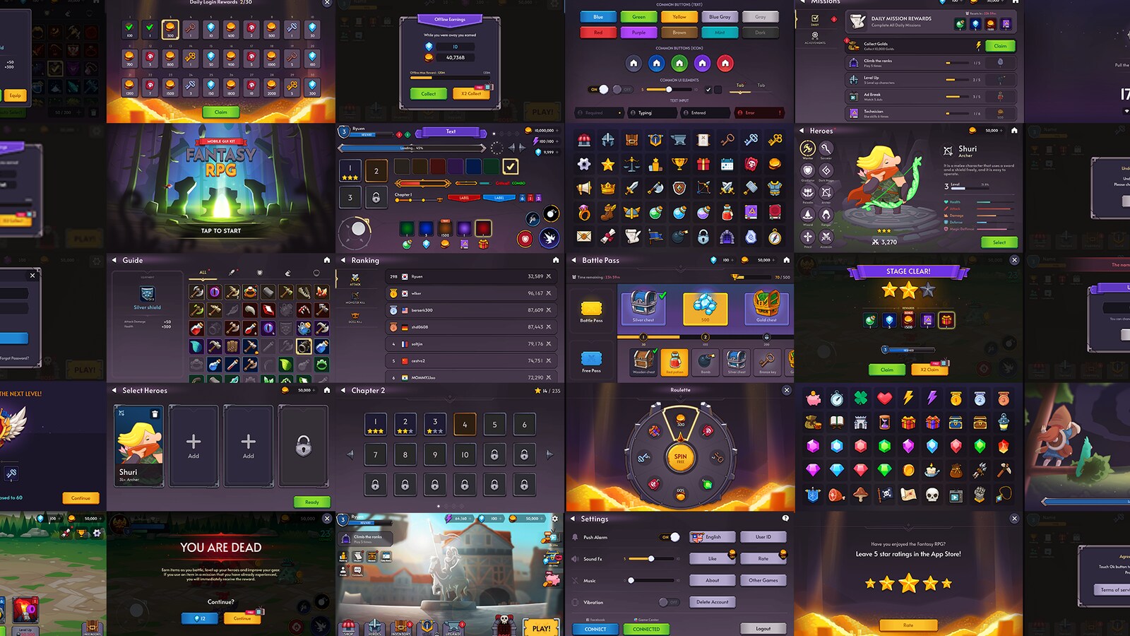 GUI PRO Kit - Fantasy RPG in 2D Assets - UE Marketplace