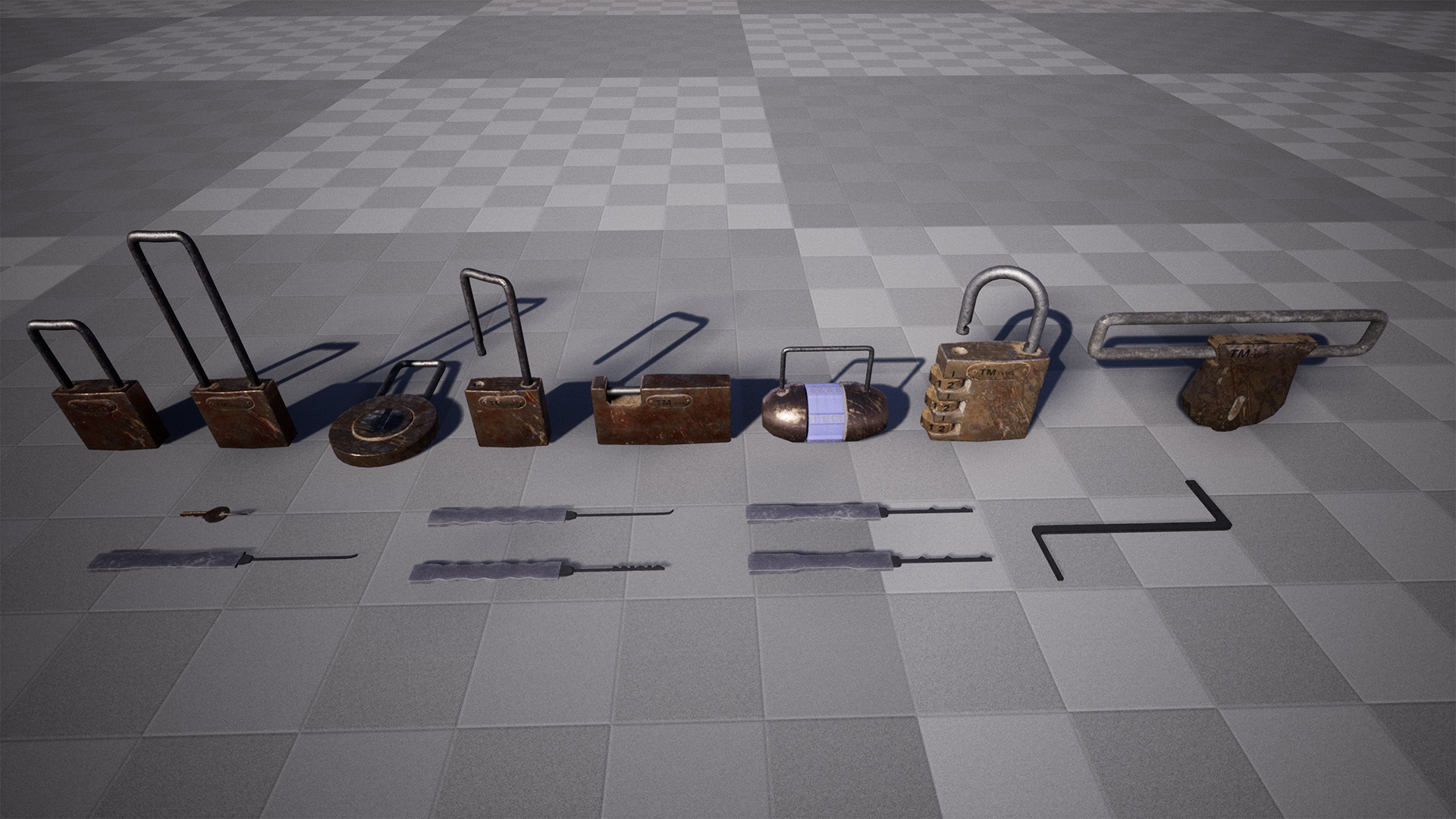 Locks and Lockpicks / 21 Assets in Props - UE Marketplace