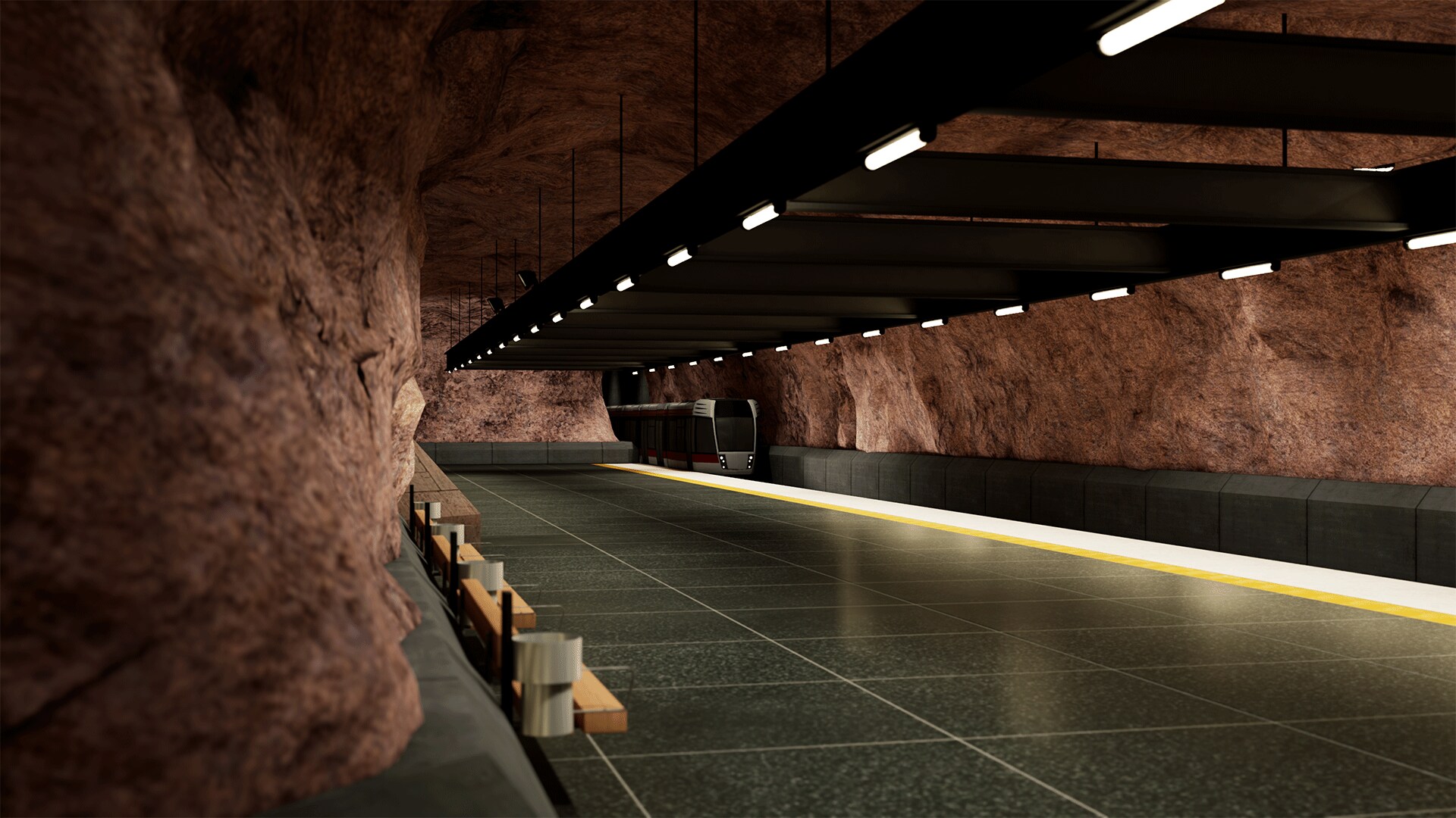 Cave Metro Station in Architectural Visualization - UE Marketplace