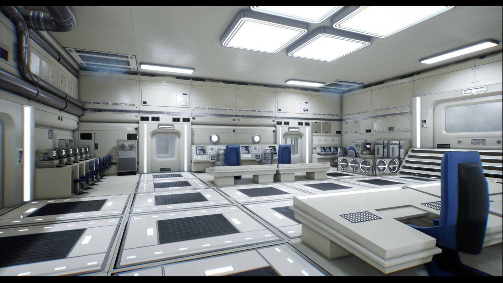 Retro-futuristic Modular Sci-Fi Interior in Environments - UE Marketplace