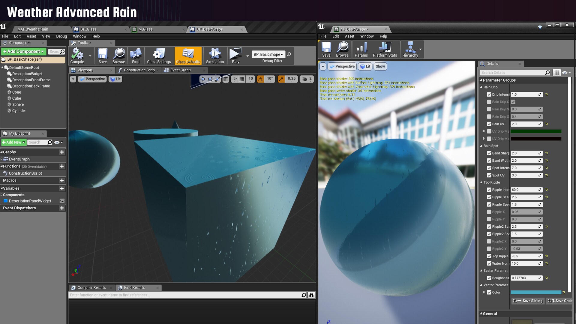 Weather Advanced Rain in Blueprints - UE Marketplace