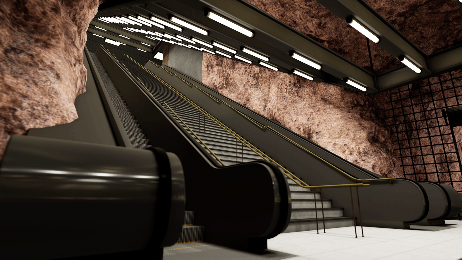 Cave Metro Station in Architectural Visualization - UE Marketplace