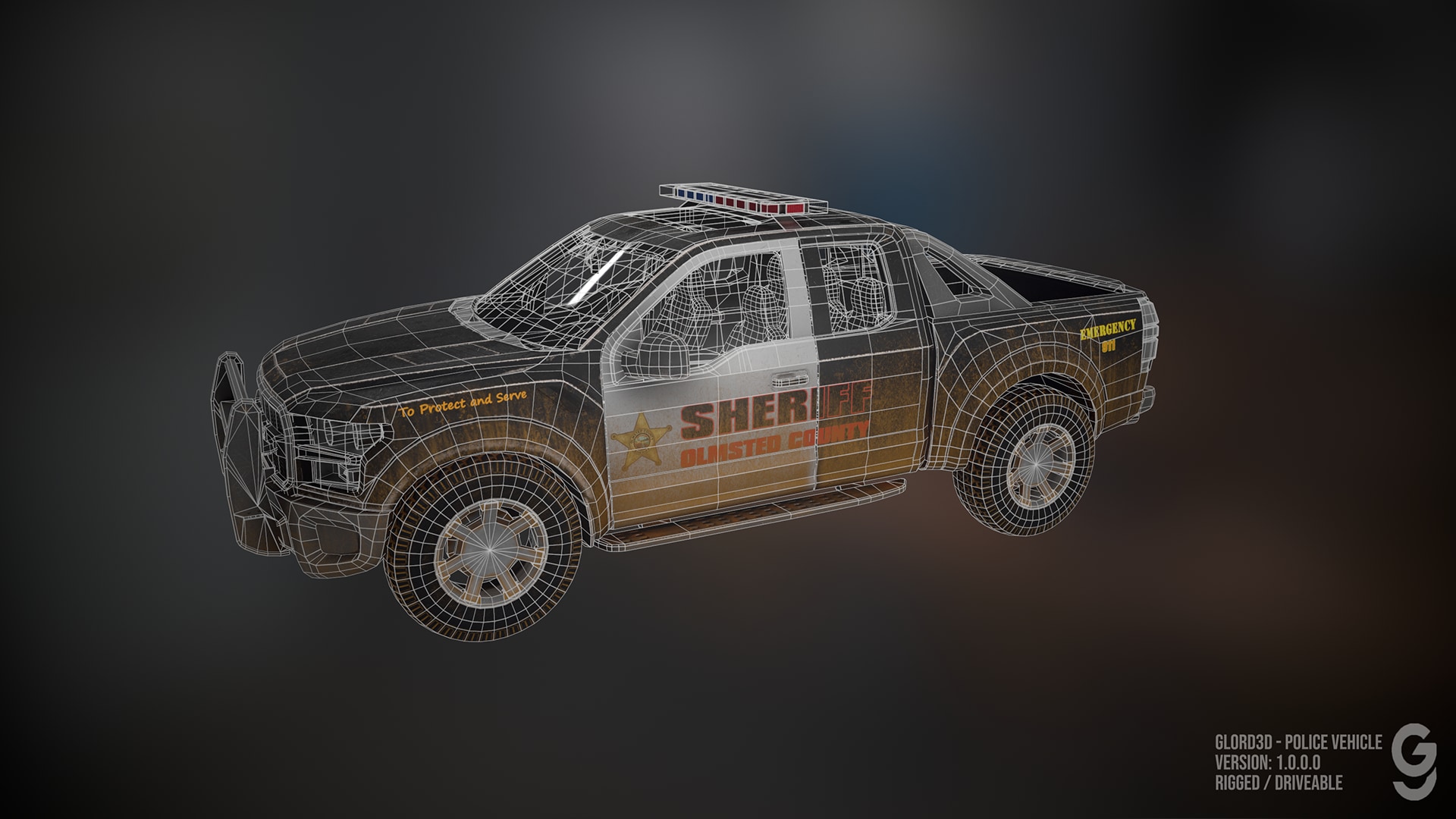 Police Vehicle: (Animated/Driveable) in Blueprints - UE Marketplace