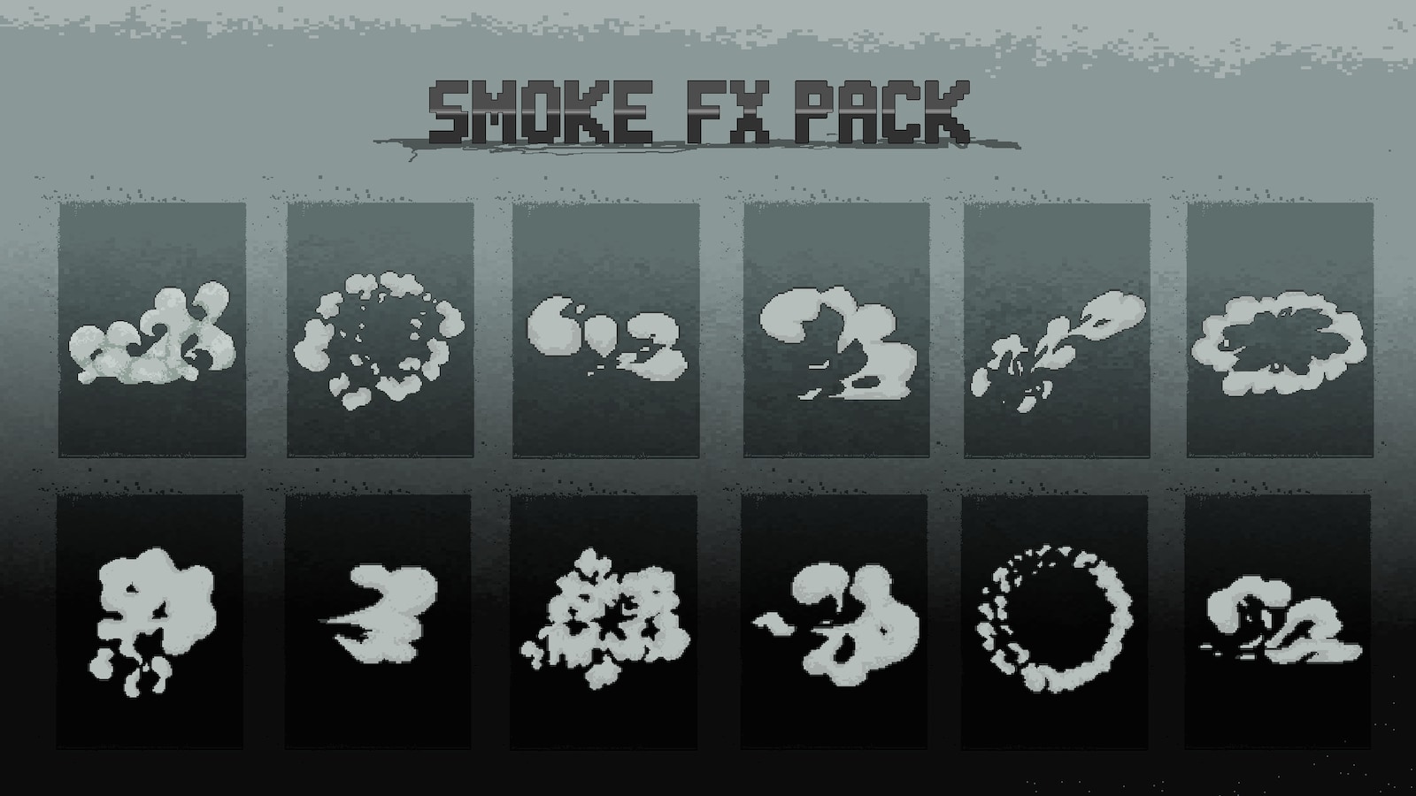 在二维资源创建的pixel Art Smoke Fx Pack 虚幻引擎商城