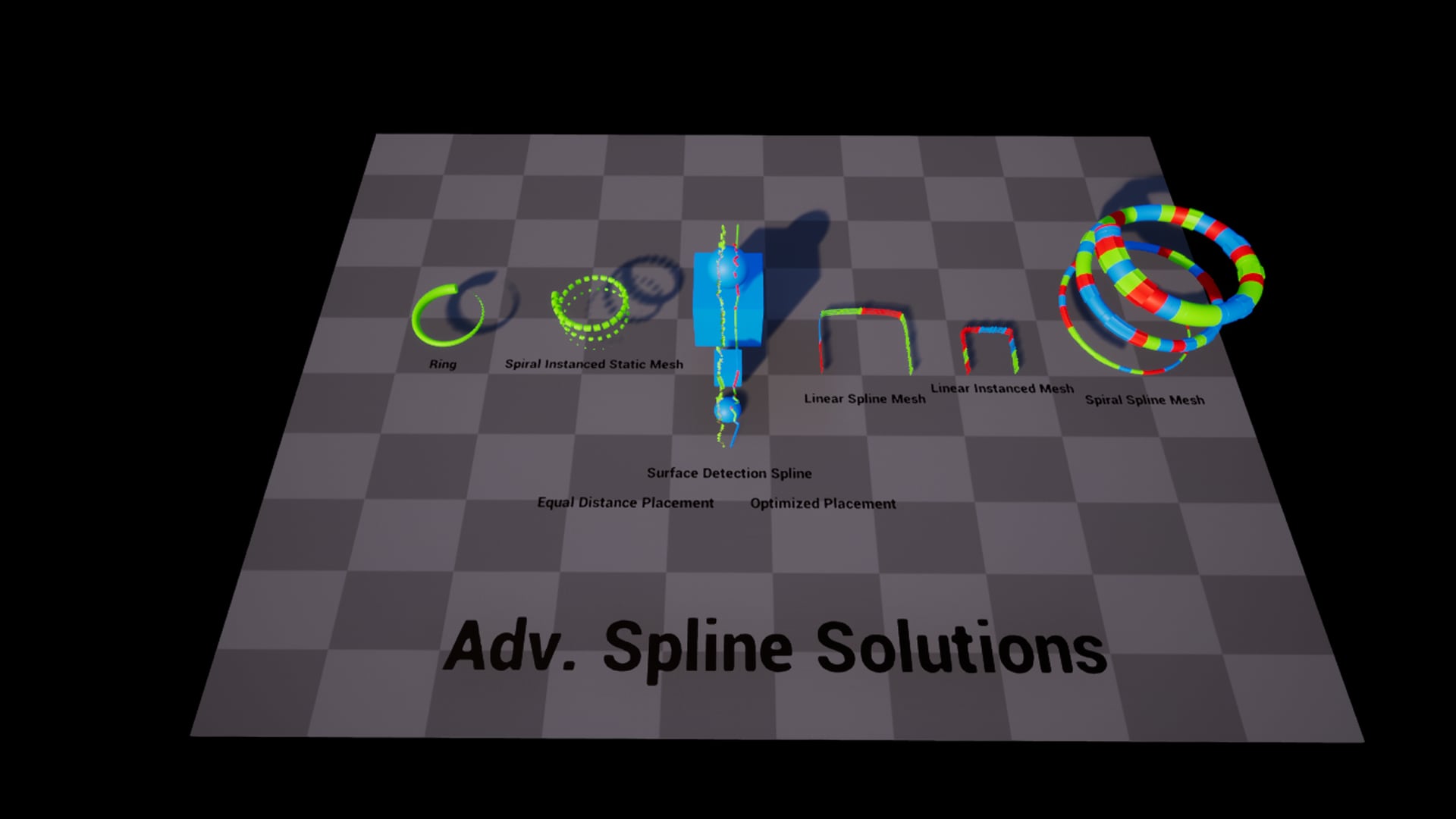 在代码插件创建的Advance Spline Solutions - 虚幻引擎商城