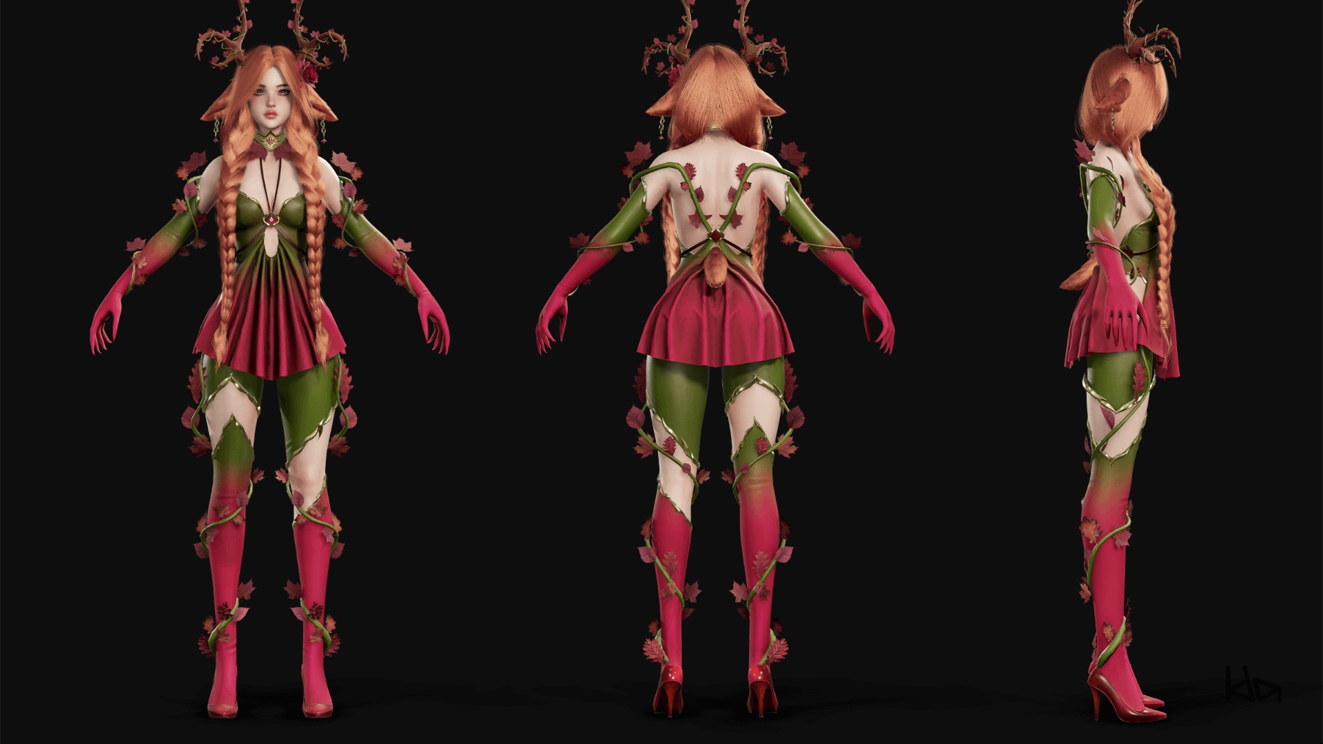 在角色创建的dryad Girl Fawnia 虚幻引擎商城