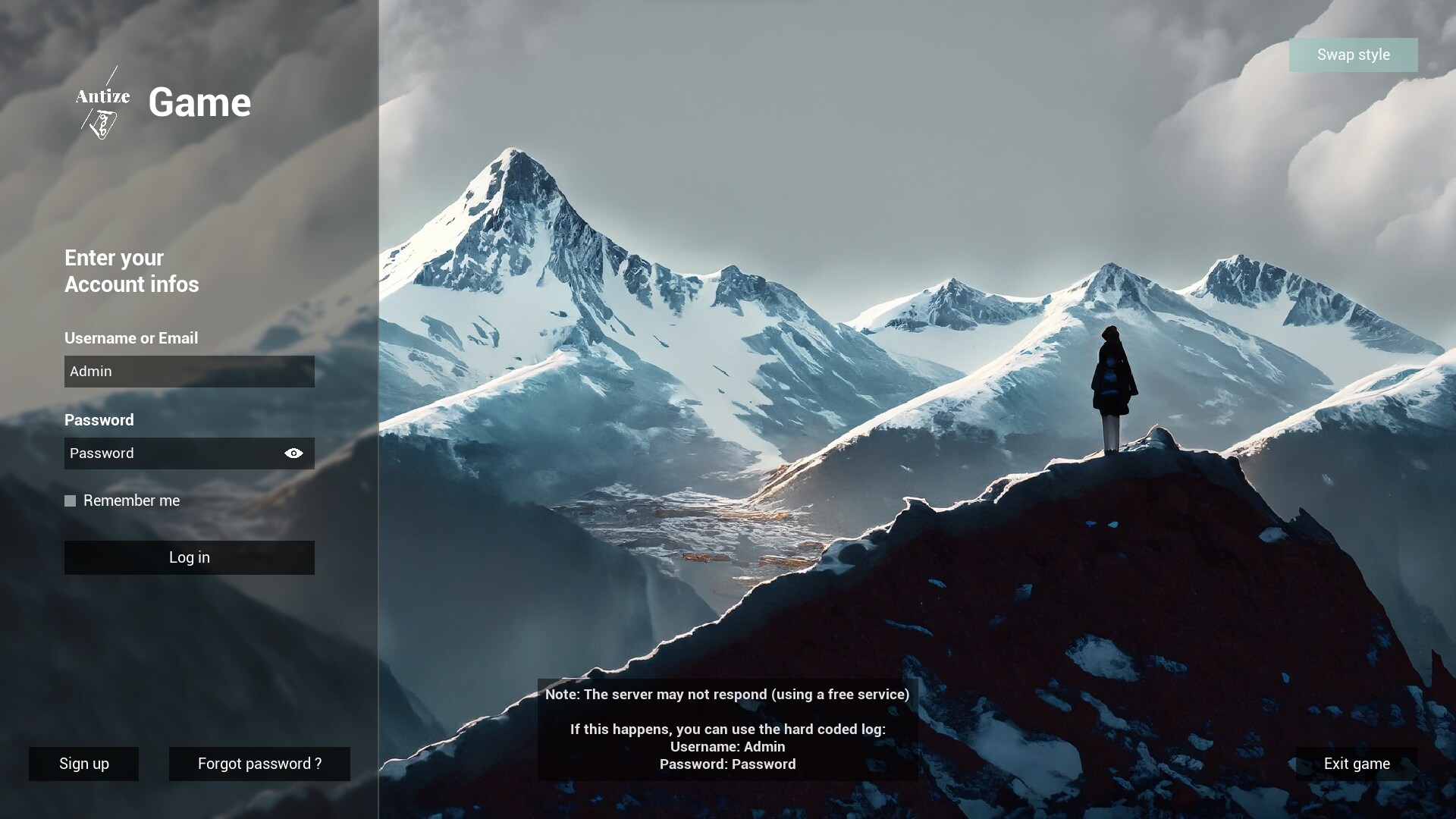 在蓝图创建的Login Screen System - 虚幻引擎商城