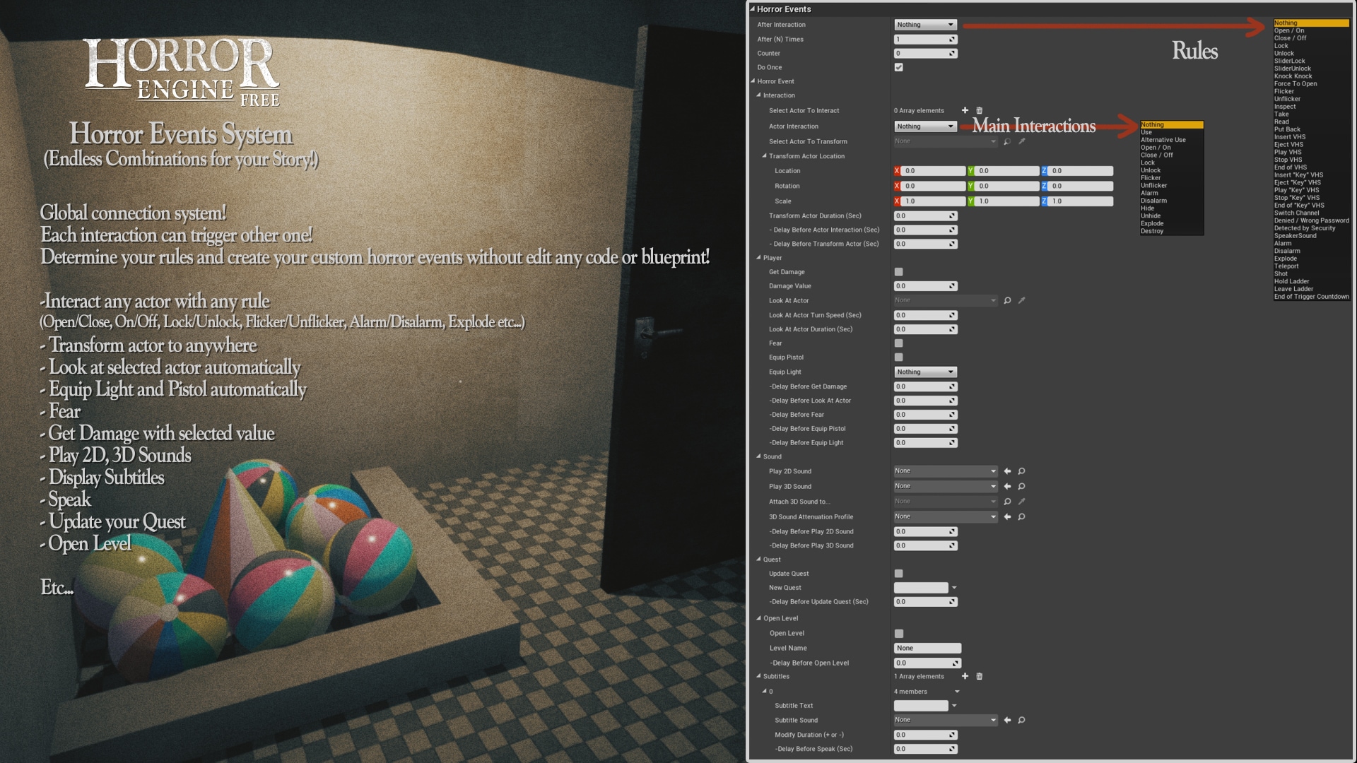 Horror Engine in Blueprints - UE Marketplace
