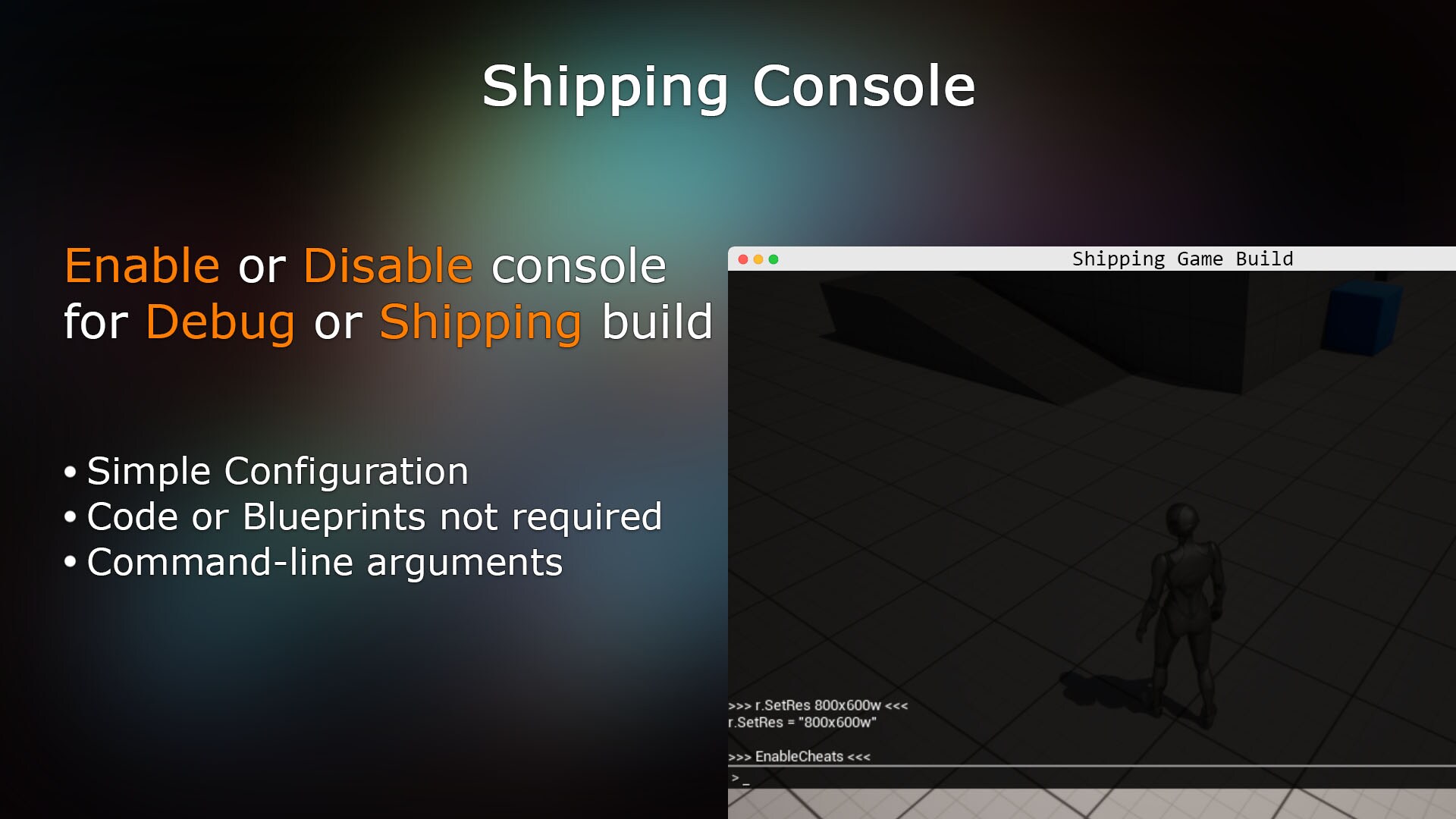 Shipping Console in Code Plugins - UE Marketplace