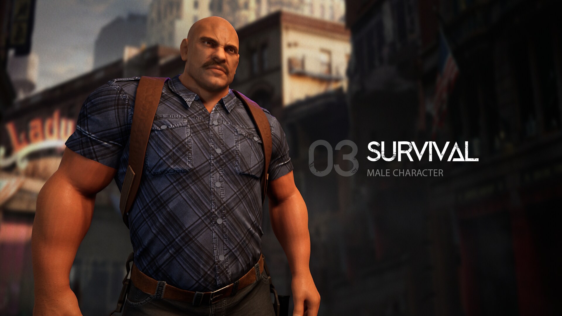 Post apocalyptic survival older male character – ASSET CLOUD