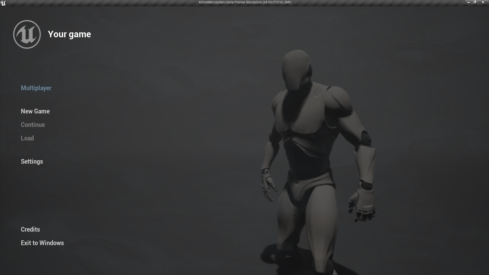 在蓝图创建的kit System Main Menu Option Chat Inventory Light Ping Name