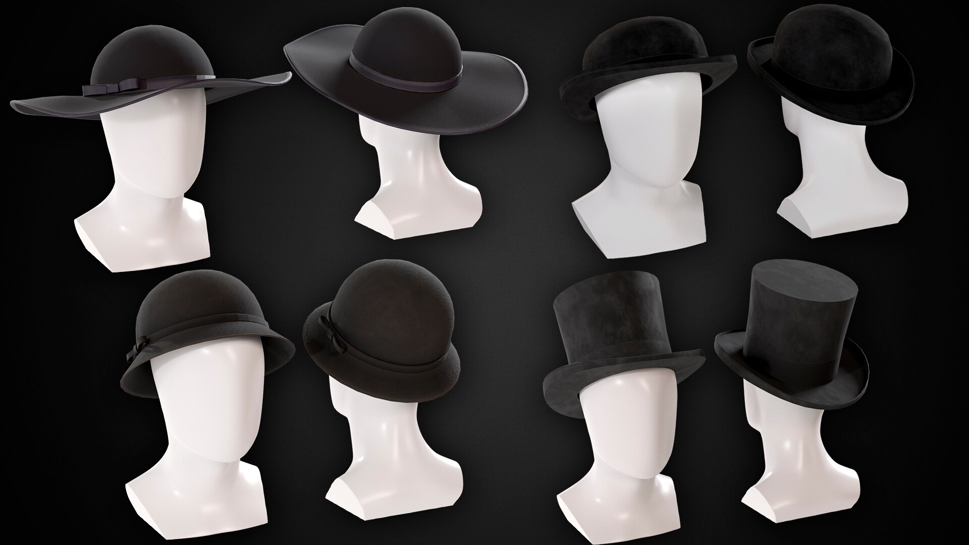 Hats Bundle：プロップ・小物 - UE マーケットプレイス