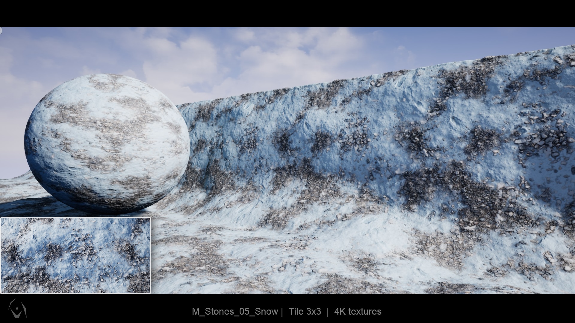 Snowy-Winter Stone Materials, 카테고리 머티리얼 - UE 마켓플레이스