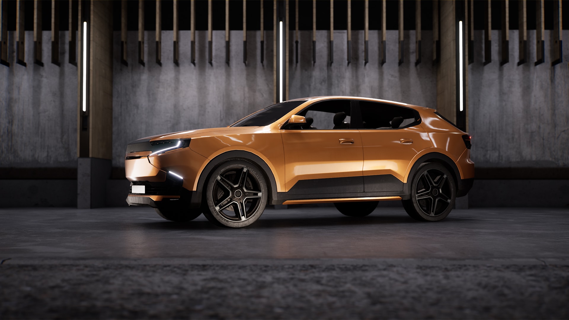 Car Asset Hybrid SUV in Architectural Visualization - UE Marketplace